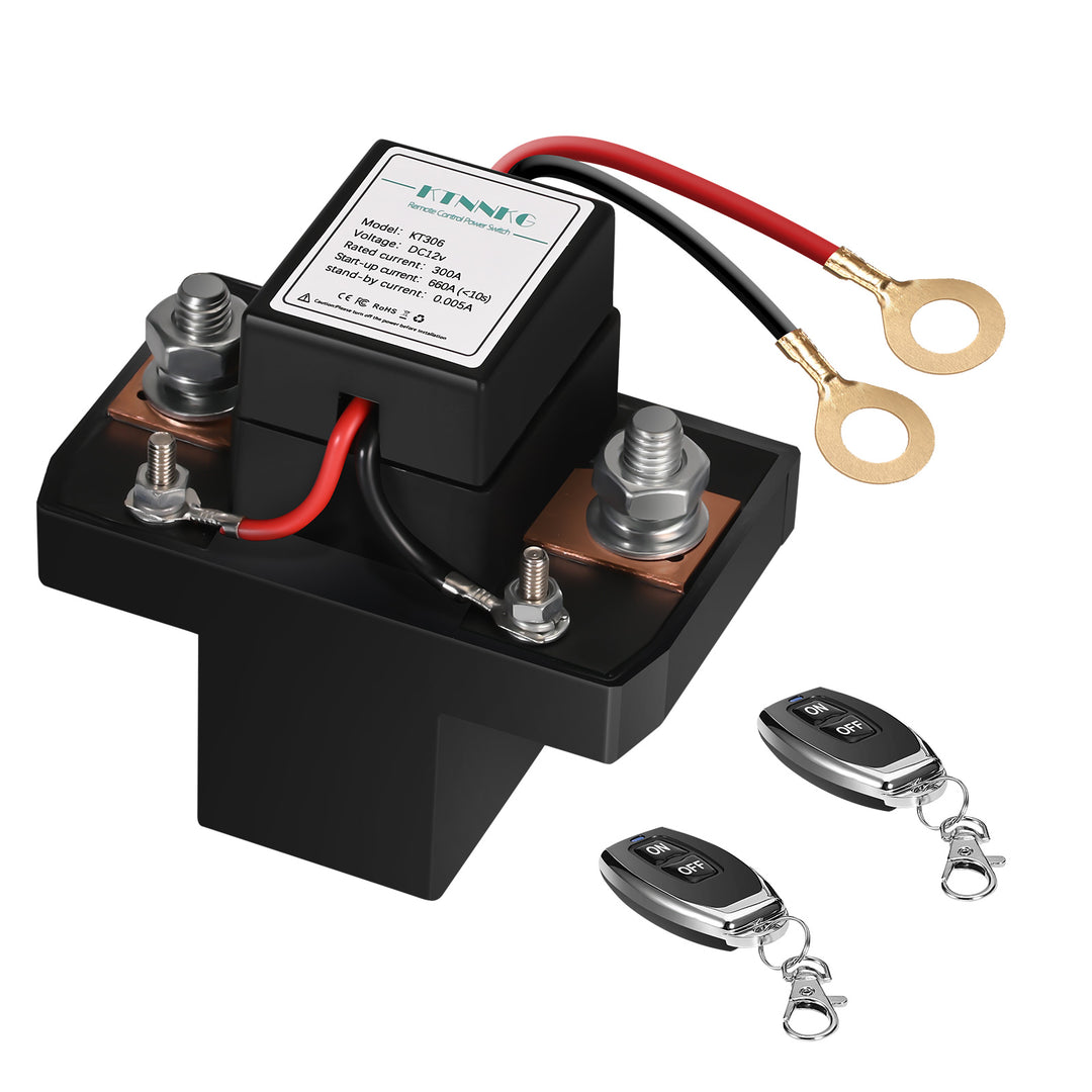 KTNNKG 12V DC 300A Current Max Remote Control Car Battery Disconnect S